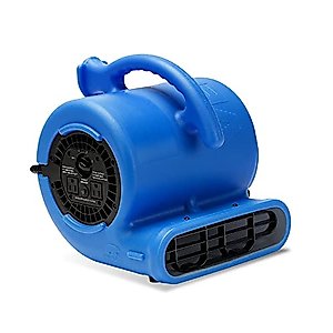 B-Air VP-25 1/4 HP 900 CFM Air Mover for Water Damage Restoration Equipment Carpet Dryer Floor Blower Fan Home and Plumbing Use, Blue