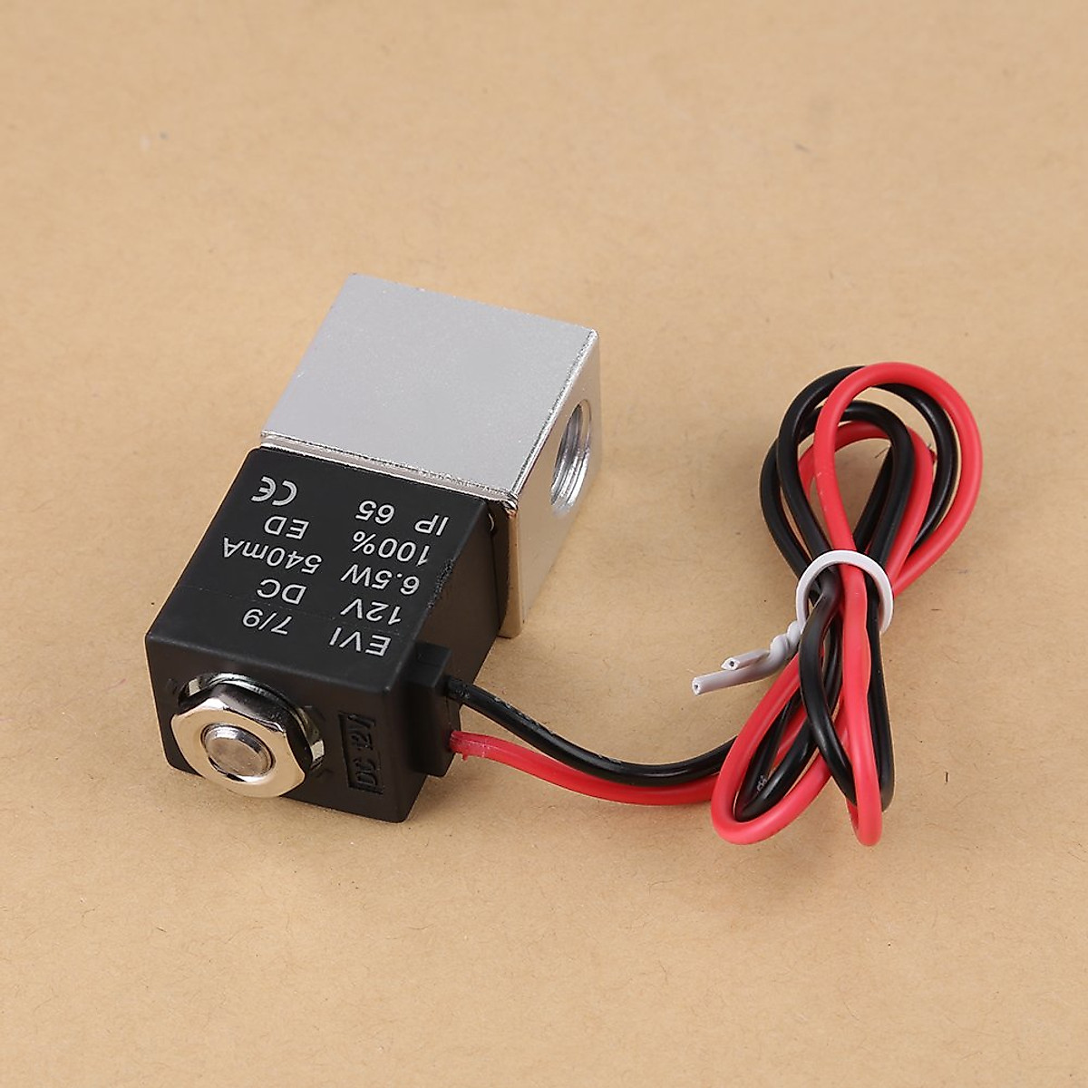 12V DC 1/4" Electric Solenoid Air Valve 2 Way Uni-Directional Normally Closed Pneumatic Aluminum Gas Liquid Water