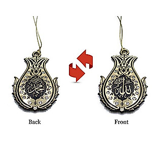 Modefa Turkish Islamic Prayer Rug - Thin & Lightweight Velvet Praying Carpet - Soft Muslim Praying Mat Janamaz - Ramadan or Eid Gift for Men & Women - with Car Hanger - Dancing Rose Vine (Green)