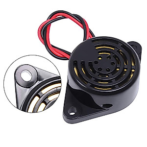 2 PCS Piezo Buzzer, Icstation Buzzer Alarm 12V Electronic Beep Buzzer 100dB Piezo Alarm Siren Continous Sound for Motorcycle Golf Cart Vehicles Car Alarm
