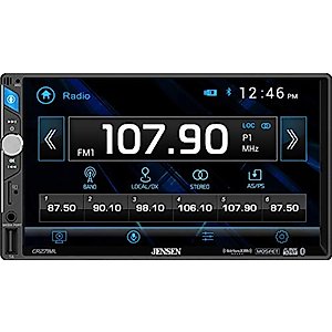 Jensen CR271ML 7 inch LED Digital Multimeda Touch Screen Double Din Car Stereo | SiriusXM-Ready l Push to Talk Assistant | Backup Camera Input | Bluetooth | USB Fast Charging | microSD