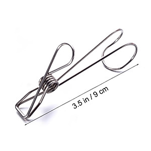 NOLITOY Stainless Steel Clothes Pegs 10pcs Stainless Steel Clothes Metal Clips Stainless Steel Clips Stainless Steel Pegs Clothes Pegs Elastic Multifunctional Clothes Pegs