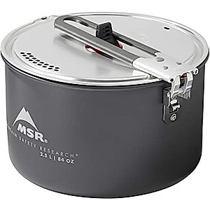 MSR 2.5 Liter Nonstick Ceramic Coated Solo Camping Cook Pot Black