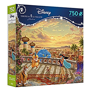 Ceaco - Thomas Kinkade - Disney Dreams Collection - Jasmine Dancing in Desert Sunset - 750 Piece Jigsaw Puzzle