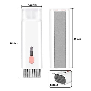 7-in-1 Electronic Cleaner Kit,Keyboard Cleaner,Laptop Cleaner Kit for Monitor, Cell Phone, Bluetooth,Headset, Lego, Airpods, Laptop Camera Lens (Pink)