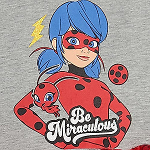 Miraculous Ladybug Big Girls Tulle Dress Red/Gray 10-12