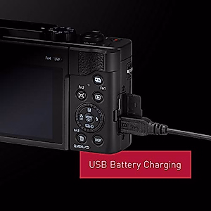 Panasonic LUMIX ZS80 20.3MP Digital Camera, 30x 24-720mm Travel Zoom Lens, 4K Video, Optical Image Stabilizer and 3.0-inch Display – Point & Shoot Camera with Lecia Lens- DC-ZS80S (Silver), Black