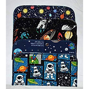 1 Ply 12x12 Inches Set of 5 Printed Flannel Paperless Towels Out of This World