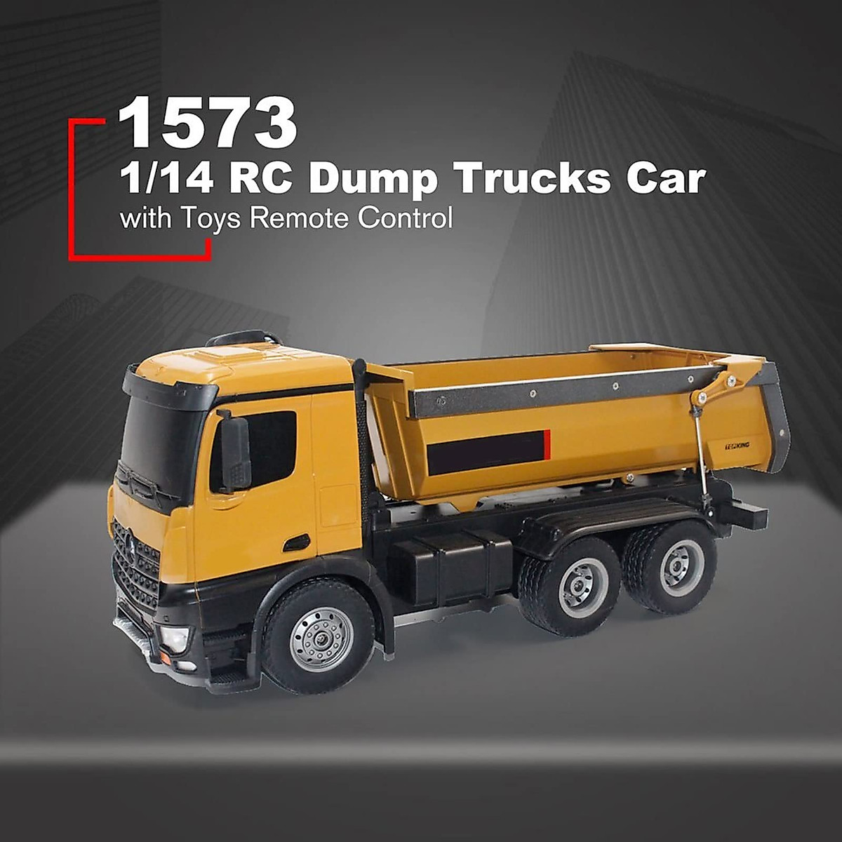 BZGWECD Remote Control Construction Dump Truck 10 CH Alloy Construction Car Remote Control Vehicle Toy RTR RC Truck Gift for Boy