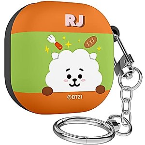 BT21 Official Merchandise for Galaxy Buds 2 Pro Case (2022) / Galaxy Buds 2 Case (2021) / Galaxy Buds Pro Case (2021) / Galaxy Buds Live Case (2020) - RJ