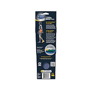 Dr. Scholl's Orthotics Lower Back Pain for Men Size (8-14) (Pack of 6)