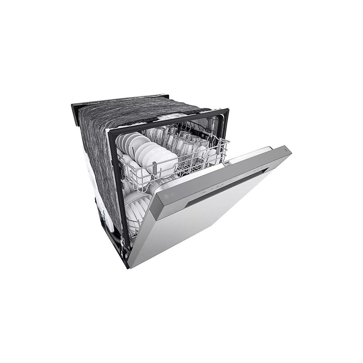 LG 24-Inch Front Control Dishwasher with SenseClean in Stainless Steel - LDFC2423V