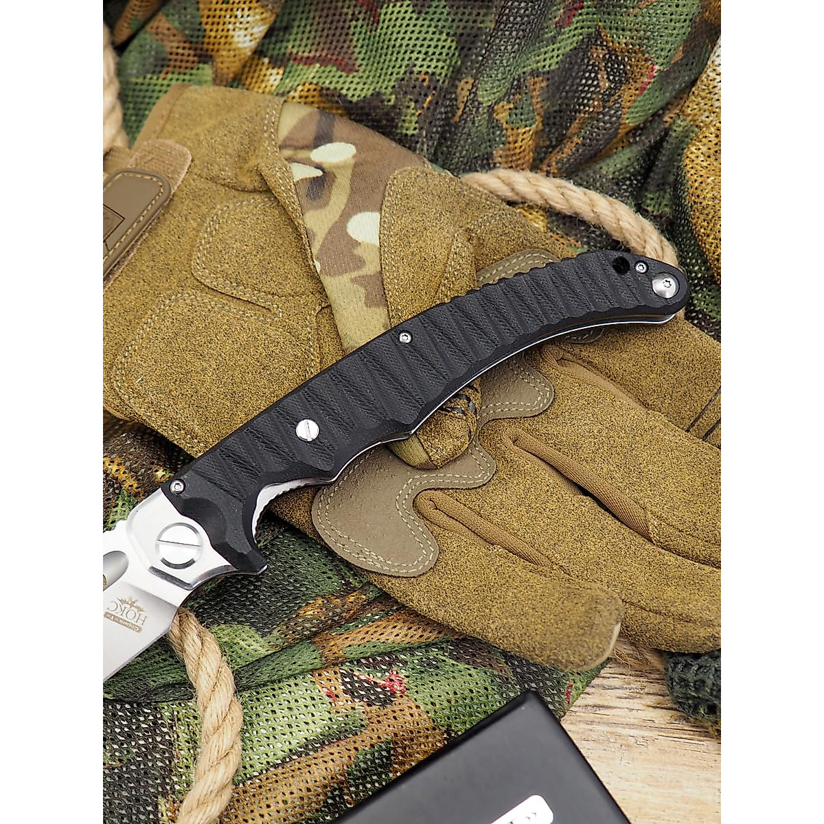 HOKC Avatar-M | 334-189404 | Pocket Knife, EDC Knife by Official Dealer - Designed by Russian Master Aleksander Biryukov - Liner Lock, G10 Handle, Innovative Opening Mechanism, Ball Bearing Pivot, Comfortable Pocket Clip, Long and Durable AUS8 Stainless S