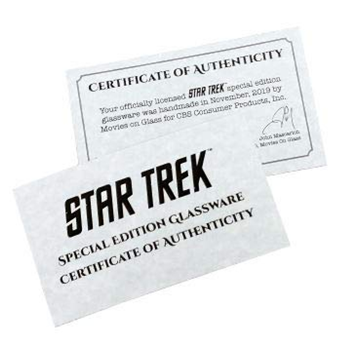 STAR TREK Property of The Original Series Etched Rocks Whiskey Glass - Officially Licensed, Premium Quality, Handcrafted Glassware, 11 oz. - A Collectible Gift for Series Lovers & Special Occasions