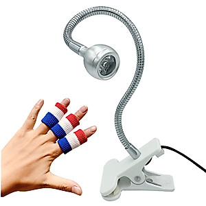 ZOELASS Big Chip 395nm Flash Cure lamp for Gel Nails with Gooseneck and clamp Portable UV Blacklight 5V USB Input (Sliver 2W)