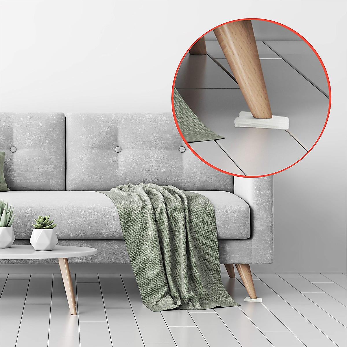 Wobble Wedge BigGap Flexible Plastic Shims, Made in USA, Multipurpose Wedges for Home Improvement & Work, Leveling Pads for Large Gaps & Heavy Loads, Furniture Appliance Levelers - 4 Pack