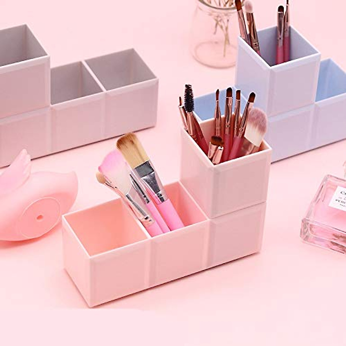 ROLTIN 1 Pc Pen Pencil Holder Container Desk Multifunction Mini Desktop Dustbin Vase Pot Makeup Brush Holders Home Office Stationery