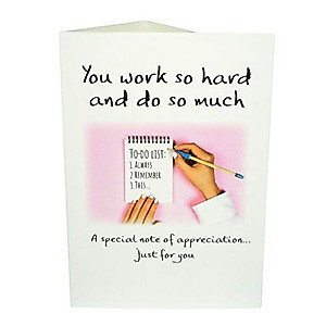 Blue Mountain Arts Greeting Card “You work so hard and do so much” Is the Perfect Birthday or Appreciation Card for a Loved One, by Douglas Pagels, PIX055