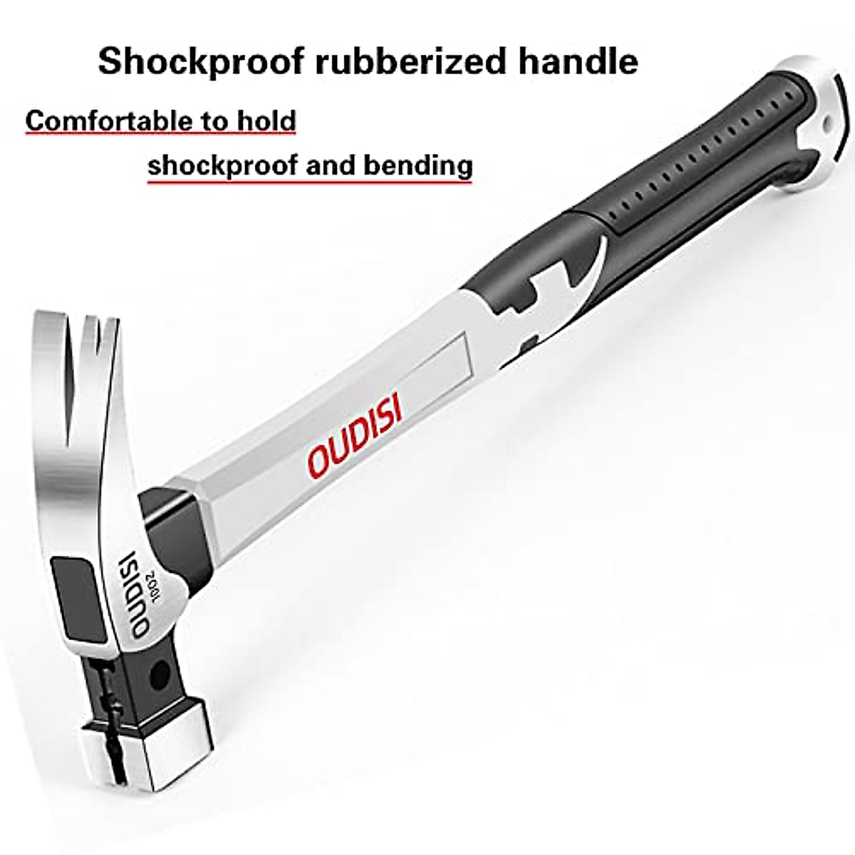 OUDISI Claw Hammer, Frame Hammer With Magnetic Nail Remover is Forged From High Carbon Steel, Rust-Resistant, Impact-Resistant, High-Hardness Hammer TX-A1