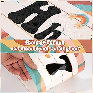 36Pcs Retro Classroom Alphabet Number Bulletin Board Set, Groovy ABC Alphabet Card and 0-9 Number Posters Decor with Glue Point for Preschool Kindergarten Classroom and Teachers Wall Decorations