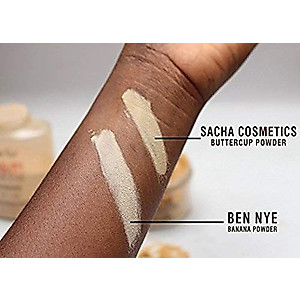 Sacha BUTTERCUP Setting Powder. No Ashy Flashback. Blurs Fine Lines and Pores. Loose, Translucent Face Powder to Set Makeup Foundation or Concealer. For Medium to Dark Skin Tones, 1.25 oz.