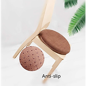 Olywell 16 Inch Memory Foam Seat Cushion Anti-Slip Soft Round Stool Cushion Chair Pad Grey