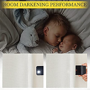 NICETOWN Room Darkening Faux Linen Curtains for Bedroom, Rod Pocket/Back Tab/Hook Belt Linen Burlap Light Blocking Noise Dampening Curtains for Living Room, Natural, W50 x L108, 2 Panels