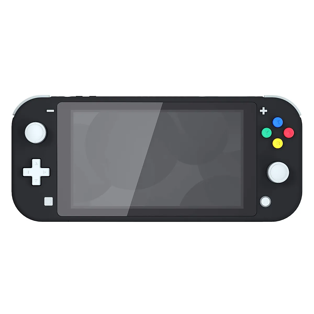 eXtremeRate Soft Touch Black DIY Replacement Shell for Nintendo Switch Lite, NSL Handheld Controller Housing w/Screen Protector, Custom Case Cover for Nintendo Switch Lite