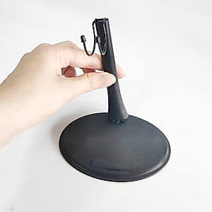 NANSHINE 5 Pcs Action Figure Stand 1/6 Scale Model Stand 12 inch, Black Holder Support Base Bracket for Model, Action Figure Base Display Stand U Type Simple Packaging- Detachable Adjustable Height
