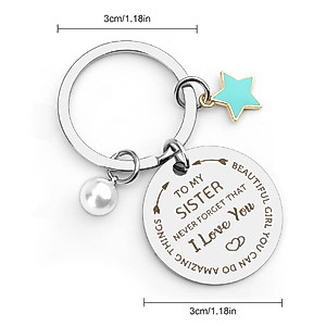 Keychain sister birthday gifts from sister key chain sister gifts key ring gift for sisters from sisters best sisters jewelry unique birthday christmas graduation presents for little big sister