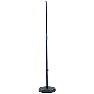 K&M König & Meyer 26000.500.55 Microphone Stand - Heavy Round Base Adjustable Height - Professional Grade - German Made - Black