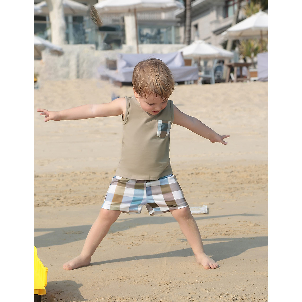 Baby Boys Summer Outfits Cotton Sleeveless Vest+Short Clothes Set Sweatsuits 2T