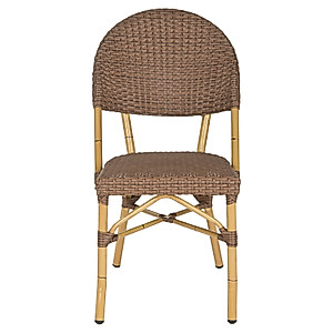 SAFAVIEH Home Collection Barrow Indoor/Outdoor, Set of 2, Brown Stacking Side Chair, 0