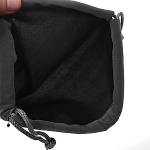 Cosmos Set of 5 Premium Gray Travel Carry Drawstring Headphones Pouch Bag (Gray Color)