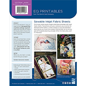 Electric Quilt EQ Printables: 25 Inkjet Cotton Lawn Fabric Sheets
