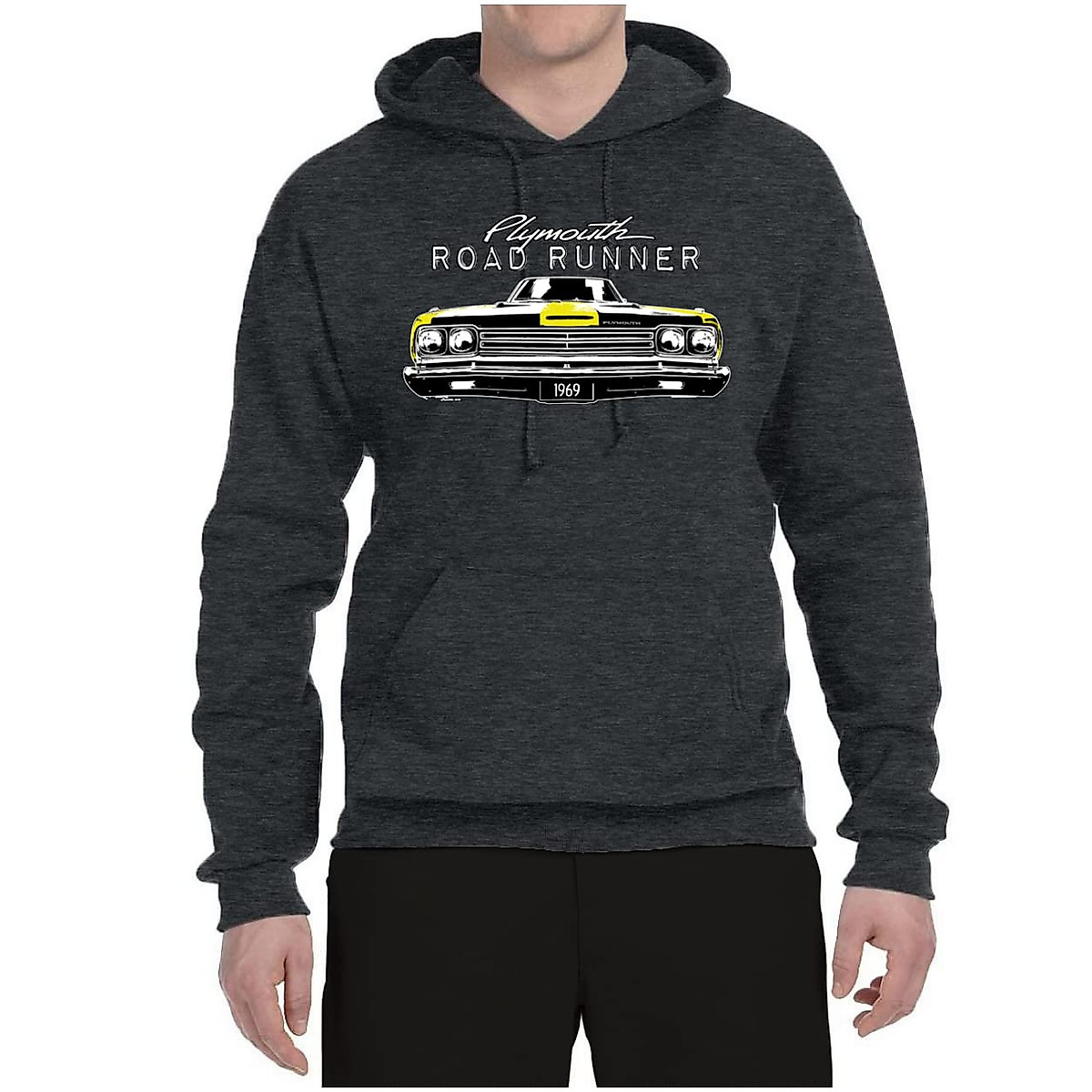 Wild Bobby 1971 Hot Rod Racing Cars and Trucks Unisex Graphic Hoodie Sweatshirt, Heather Black, X-Large
