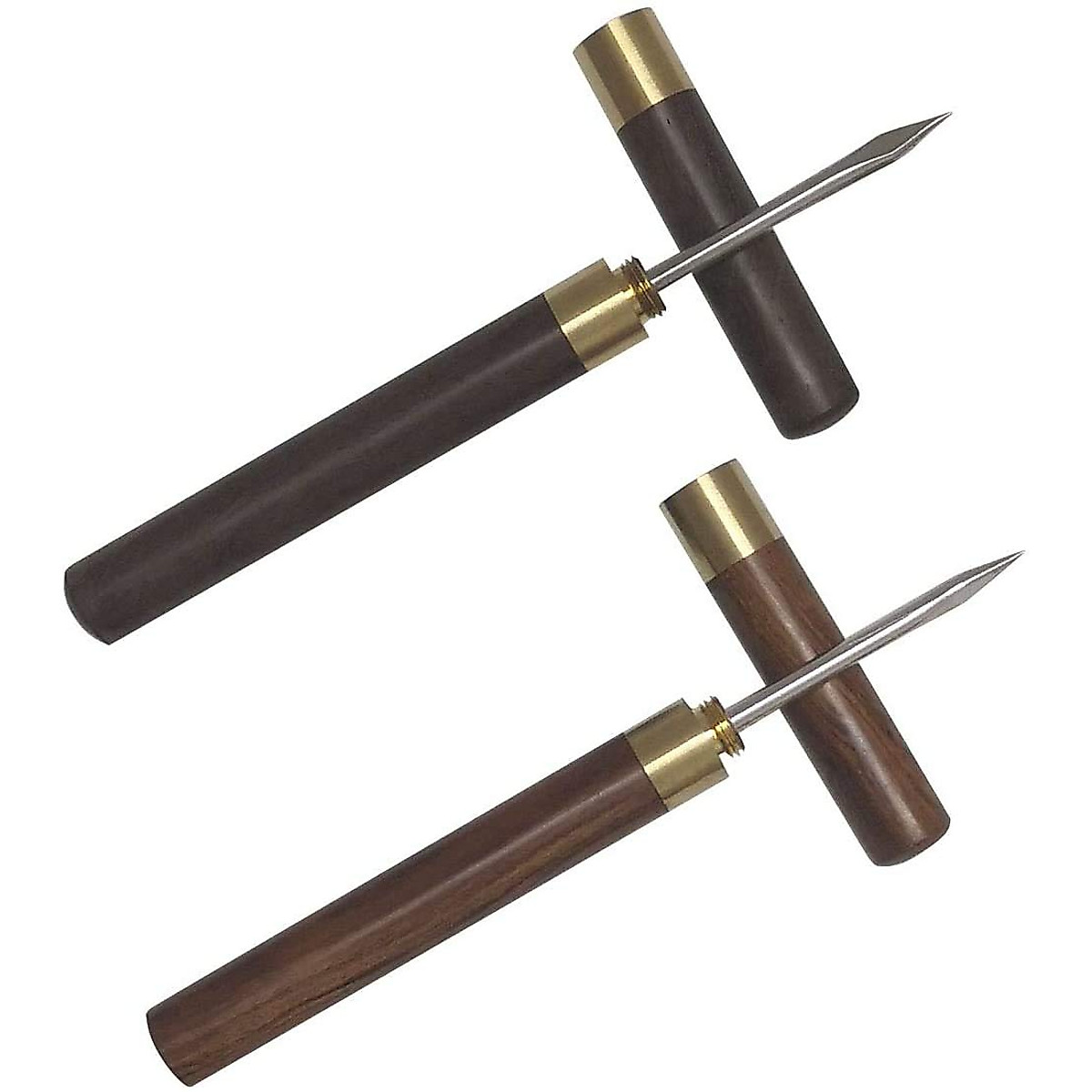 Hovico 2Pcs 6.2 Inch Ice Picks with Cover for Kitchen, Bars, Bartender,Picnics, Camping, And Restaurant, Stainless Steel Ice Pick Tool for Separate The Ice Cube (Ebony)