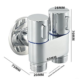 Hygienic Shower Toilet Bidet Sprayer Shower Head Double Outlet Angle Valve Wall-mounted Double Outlet Bidet Toilet Accessories