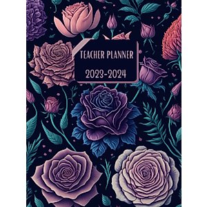 Bloom Teacher Planner 2023-2024: From August 2023 To July 2024 Agenda Personal Organizer Calendars For Teacher | a4 Format