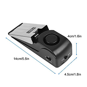 Sonew 120dB Wedge Shaped Door Stop Alarm Home Travel Security System Alert Burglar (Not Included Battery)