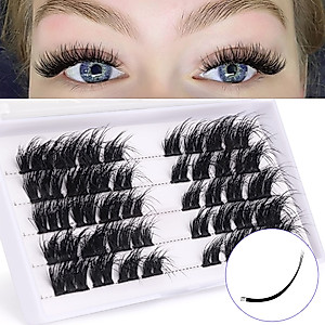 Cluster Lashes Wispy Eyelash Extensions 3D Flat DIY Flat Lash Clusters Individual Faux Mink Lashes False Eyelashes Pack by ALICE