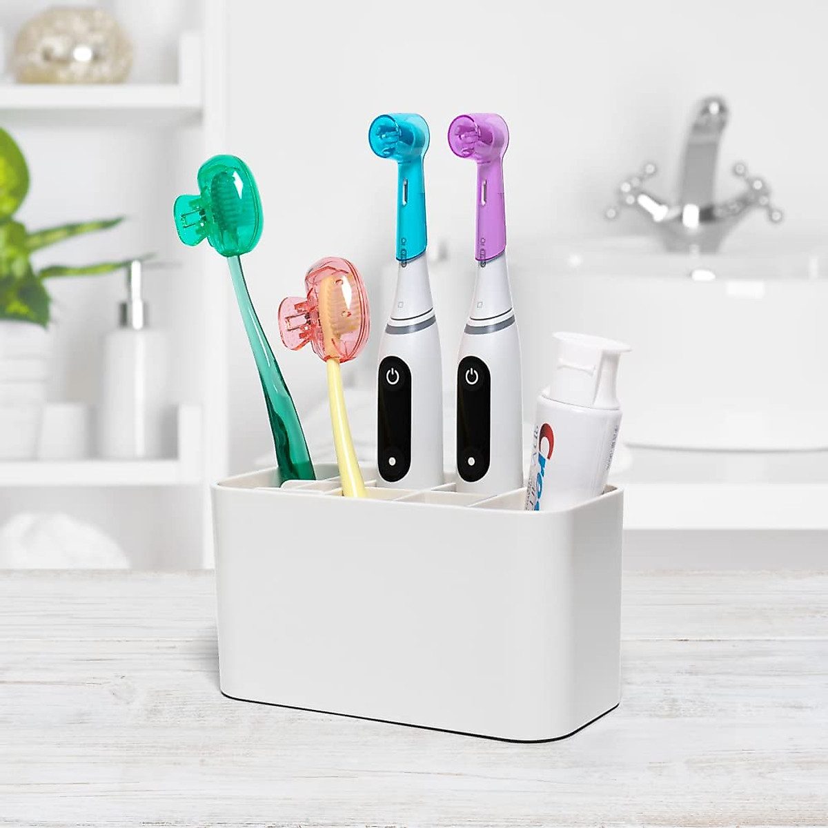 Nincha Powered Toothbrush Head Cover for Oral-B iO Series Toothbrush Head - Multiple Colors -Pack of 6