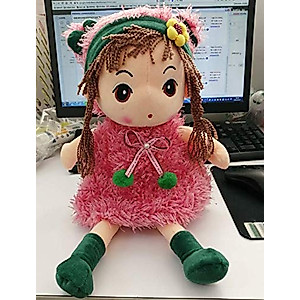 Plush Baby Doll Girl with Clothes, 17.7 Sweetheart Rag Doll Cozy Cuddle Soft Baby Doll for Kids Babies,Plush Stuffed Toy with Hat Skirt Plush Toy Baby Girls Sleeping Partner Doll Xmas Birthday Gift