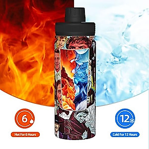 Eevikion Pedro Actor Pascal Stainless Steel Insulated Tumbler Sports Water Bottle Hot and Cold Travel Cup 18oz