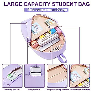 LOIDOU Backpack for Teen Girls Middle-School Primary Elementary Bookbags 17inch Kids Backpack Women laptop Backpack Lightweight Casual Daypack