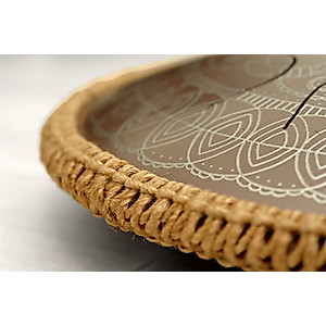 GUDA DRUM Freezbee with Soft Brown Rope Decoration