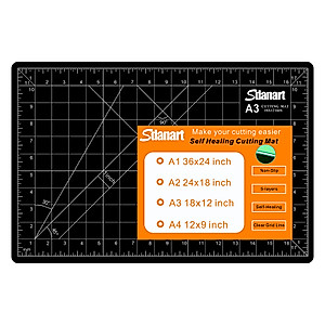 Sdanart Self Healing Cutting Mat: 12"×18" Double Sided 5-Ply Rotary Cutting Board for Sewing, Crafts, Quilting, Fabric, Hobby, Art Project
