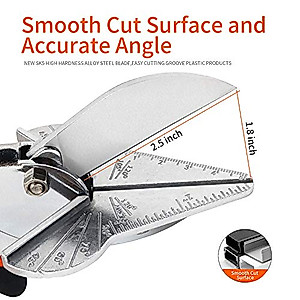 GARTOL Multi Angle Miter Shears Cutter, Multifunctional Trunking Shears For Vinyl Wood Molding Trim, Adjustable at 45 To 120 Degree with Replacement SK5 Blades