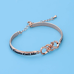 BEKECH Grandma Bracelet My Favorite People Call Me Nana/Mimi/Nonna/Granny/Grandma Bracelet Gift for Grandmother(Mimi RG)