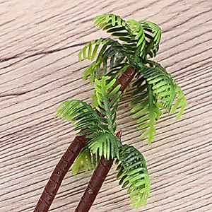Amosfun 5Pcs Plastic Coconut Palm Tree Miniature Plant Pots Bonsai Craft Micro Landscape DIY Decor…
